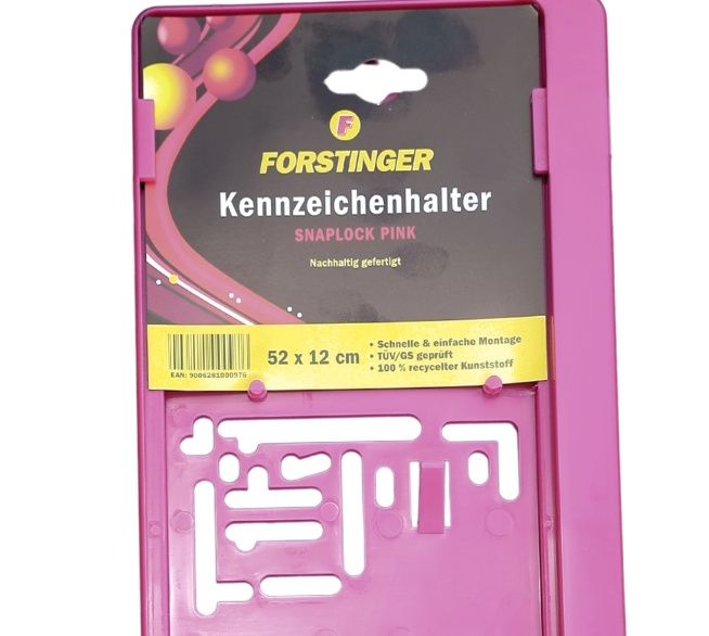 Kennzeichenhalter SNAPLOCK Pink kaufen | FORSTINGER