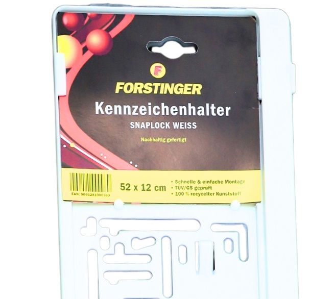 Kennzeichenhalter SNAPLOCK Weiß kaufen | FORSTINGER